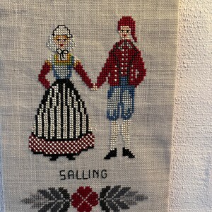 Danish Needlepoint Tapestry With Danish Regional Folk Costumes ...