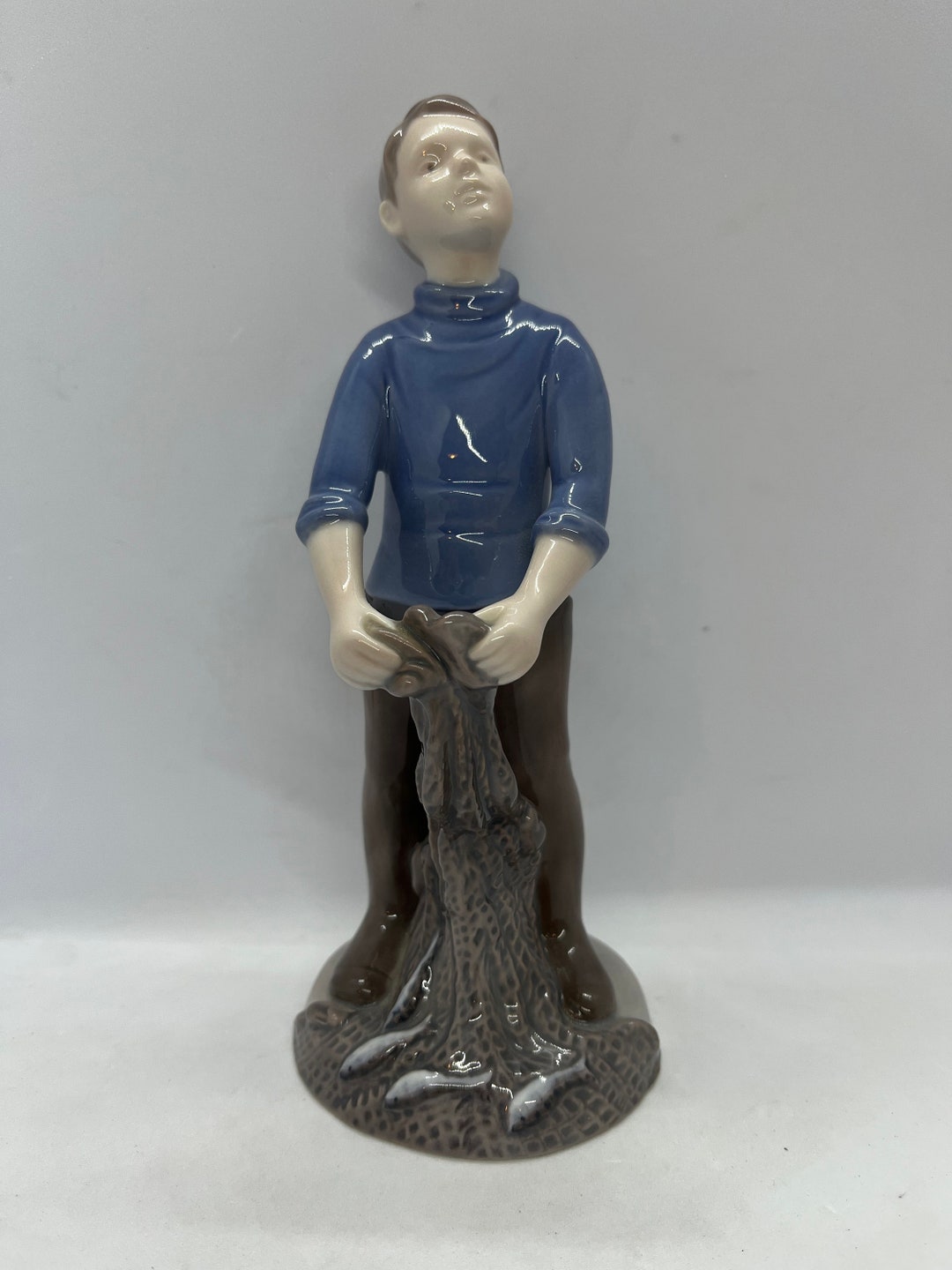 Bing and Grondahl Boy Figurine, B & G Antique Figurine of Young Man ...