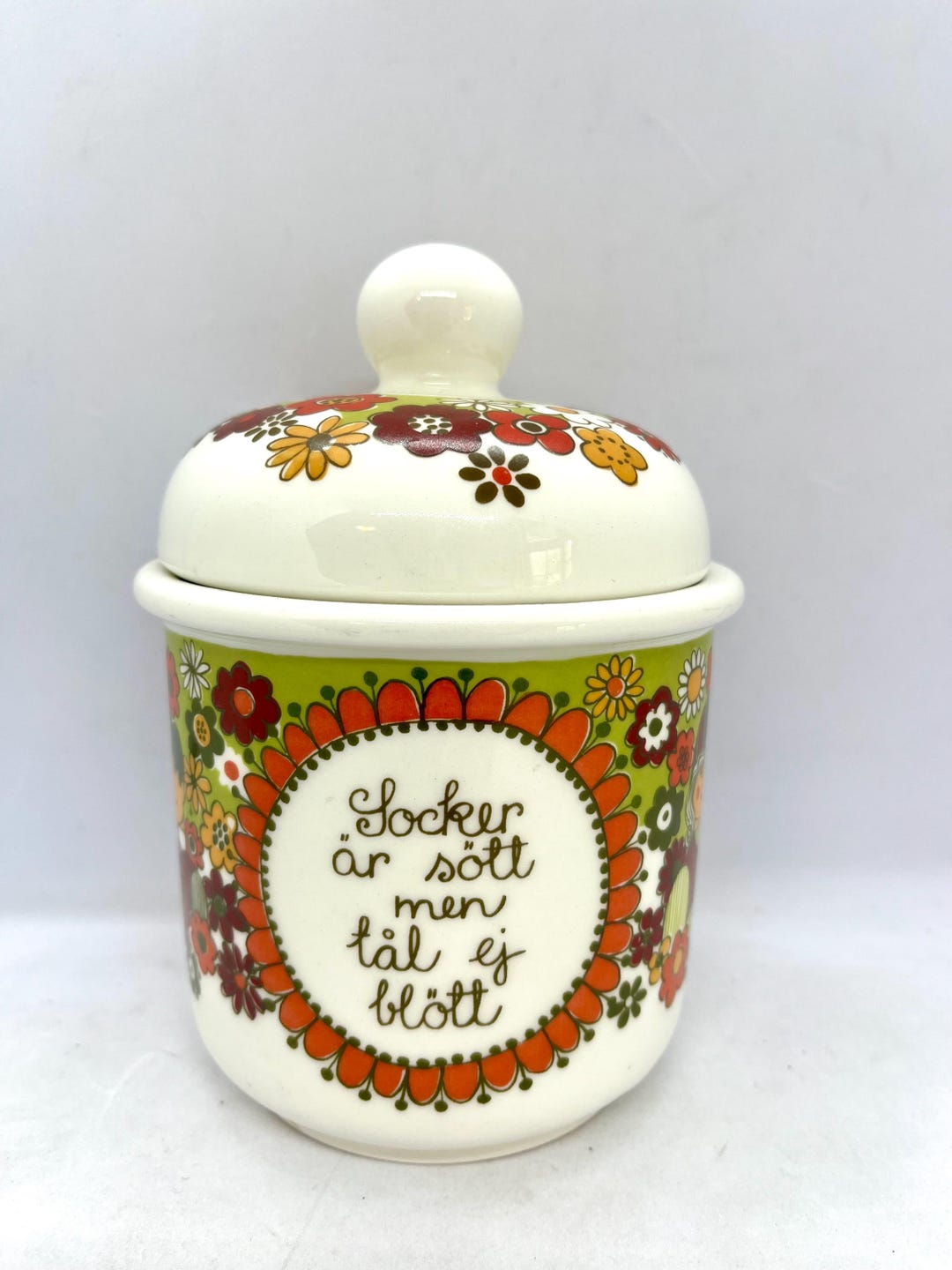 Figgjo Folklore Jar, Sugar / Candy Jar With Lid, Mint Condition ...
