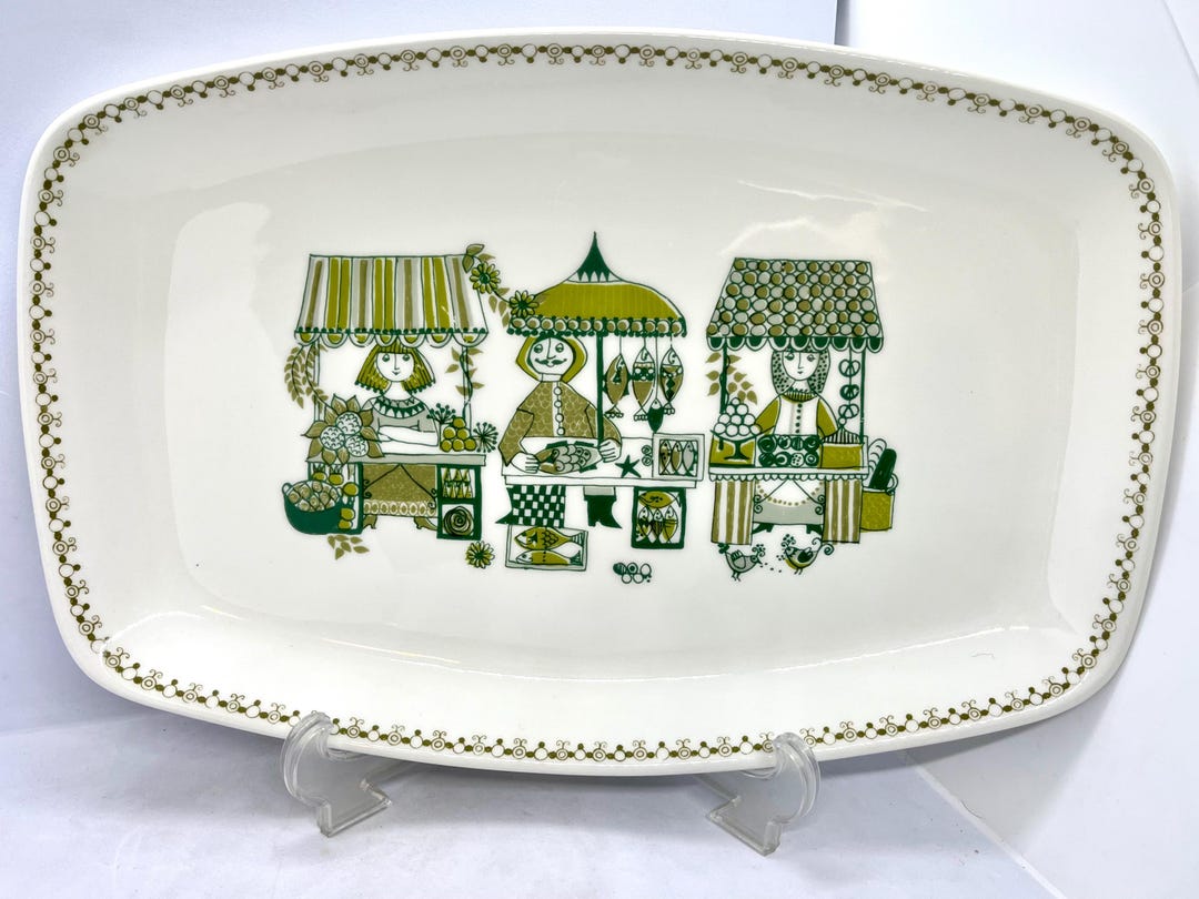 Figgjo Market Dish, MINT Condition Large Serving Dish, Market is ...