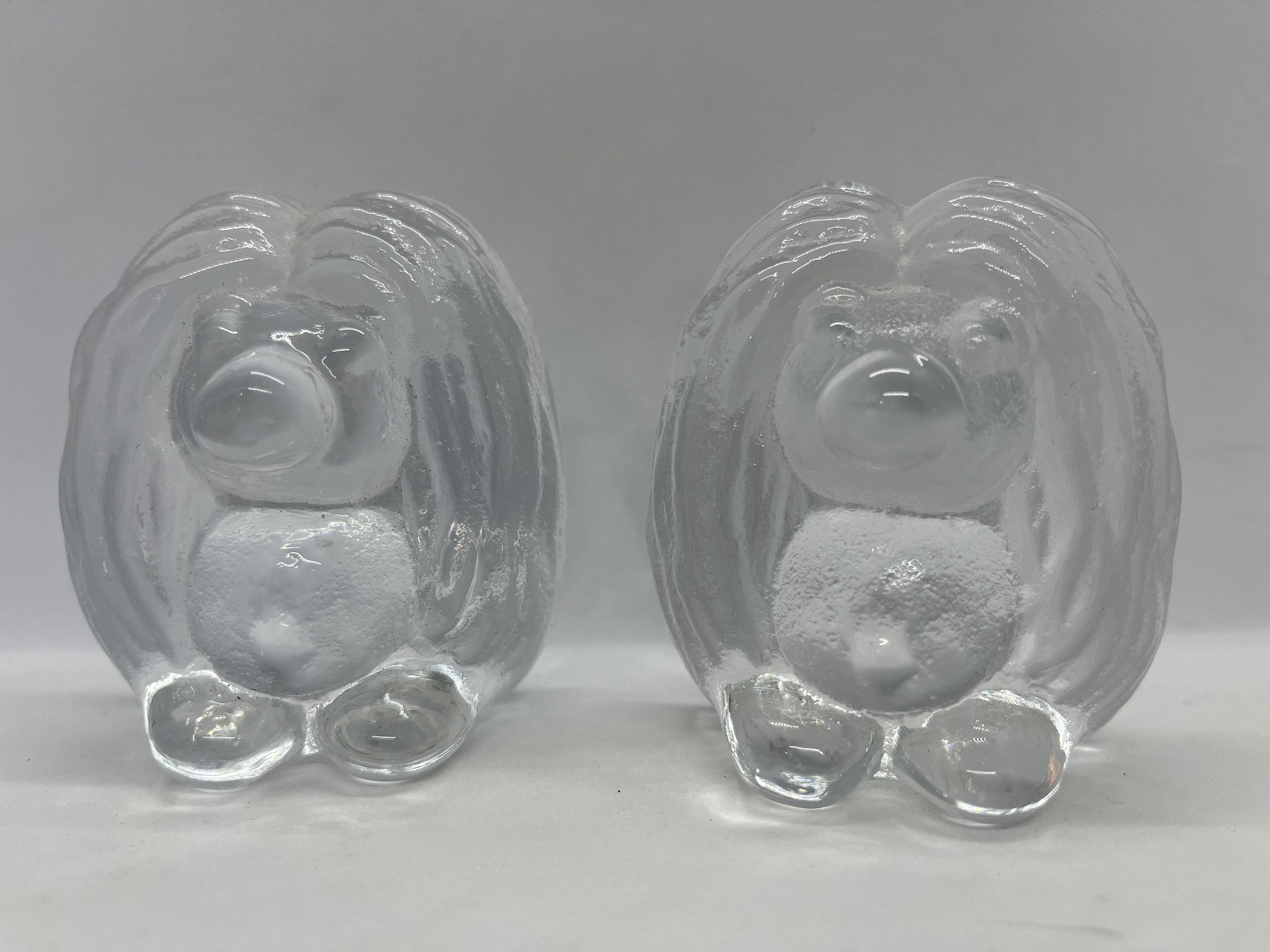 Bergdala Troll Family Heavy Glass, Vintage Glass Troll Sculptures ...