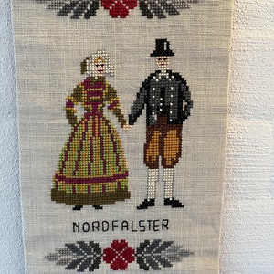 Danish Needlepoint Tapestry With Danish Regional Folk Costumes ...