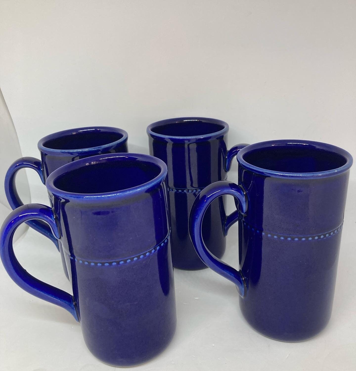 Old Höganäs Large Ceramic Mugs Pärlband Rare Blue Color John - Etsy