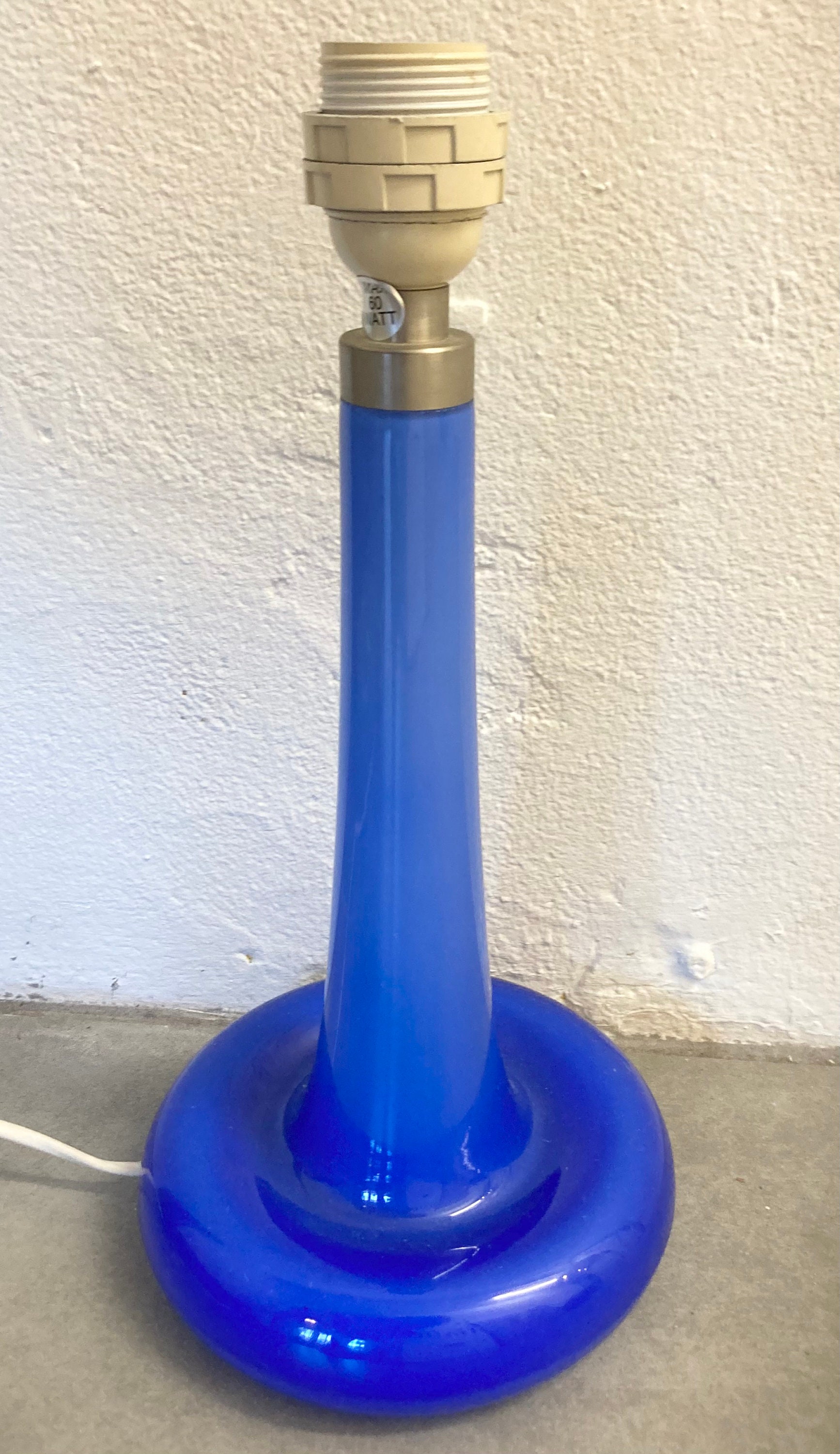 Royal Copenhagen Fleur, Royal Blue Large Glass Table Lamp, EXTREMELY ...