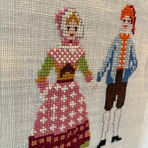 Danish Needlepoint Tapestry With Danish Regional Folk Costumes ...