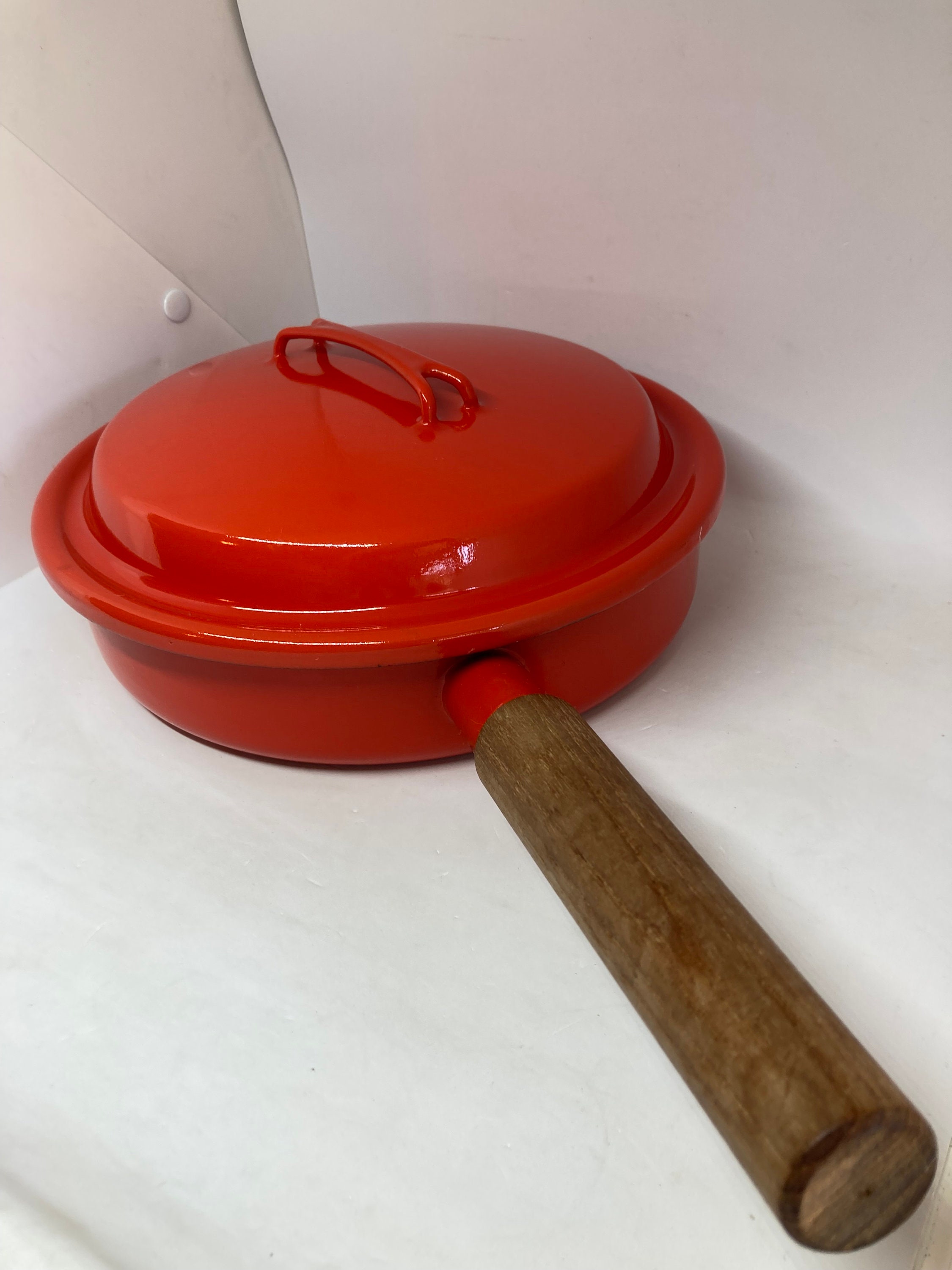 Arabia Finel Original Red Enamel Large Steel Pan With Lid - Etsy