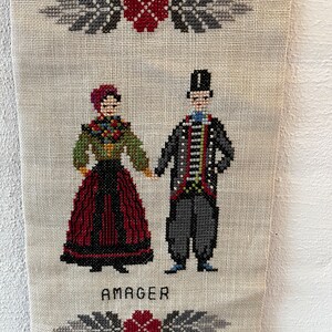 Danish Needlepoint Tapestry With Danish Regional Folk Costumes ...