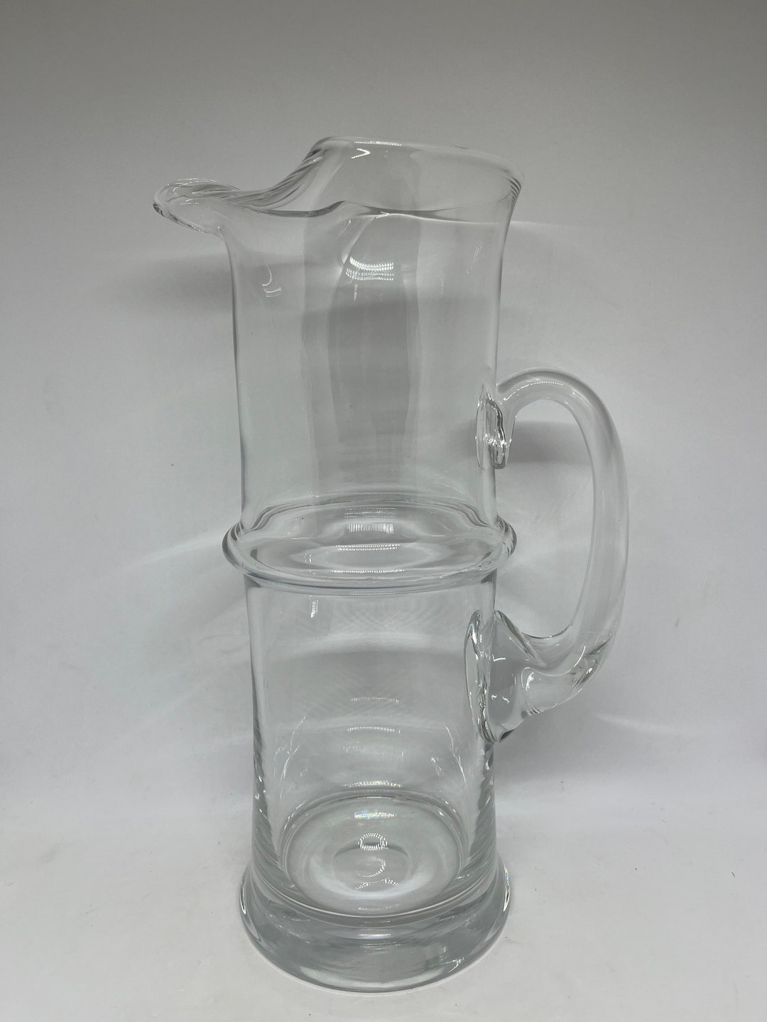 Holmegaard Glass Pitcher LARGE, Regiment Series Large MINT Blown Light ...