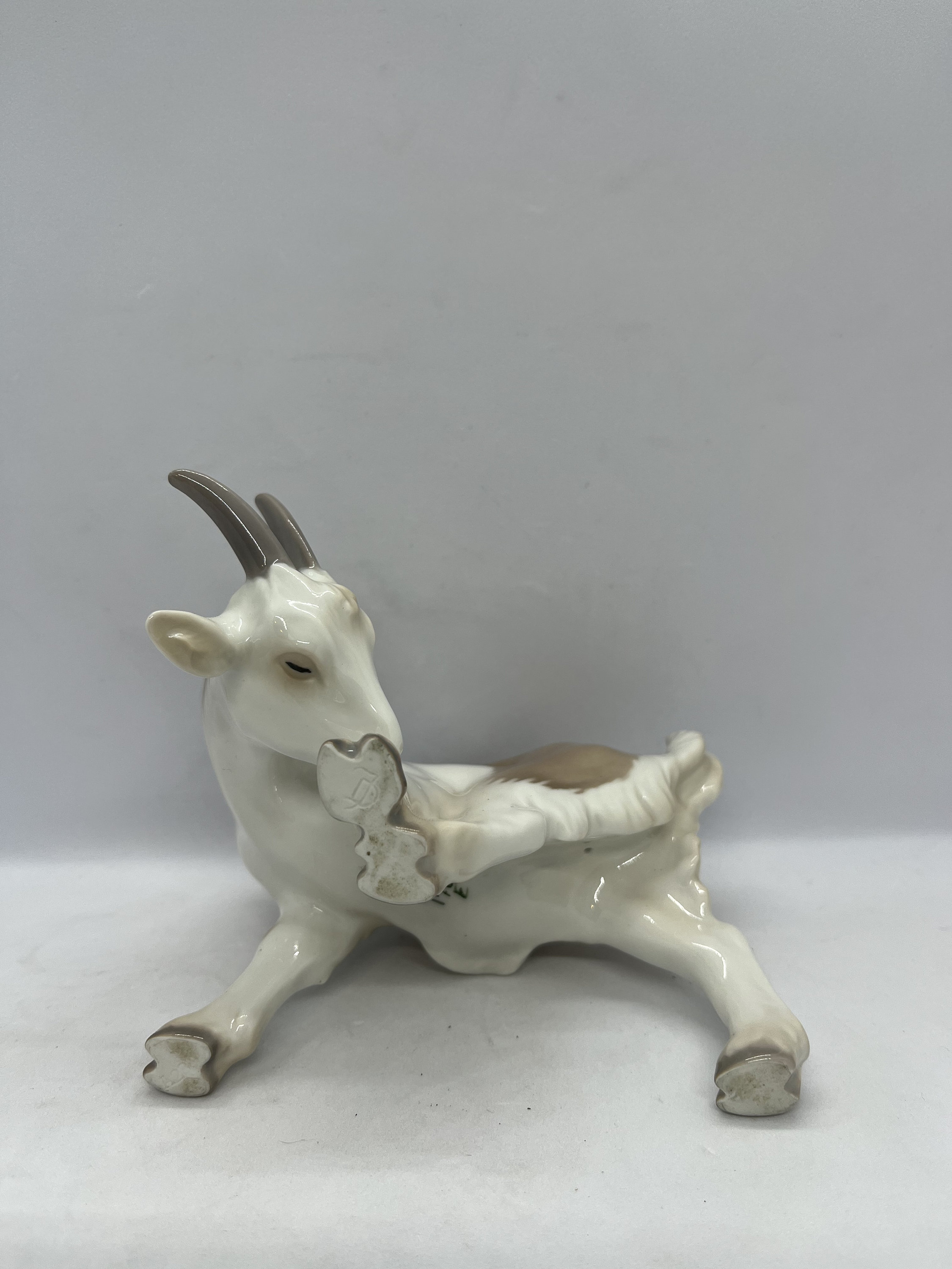 Bing and Grondahl Goat Figurine, Antique Danish Porcelain Goat MINT ...