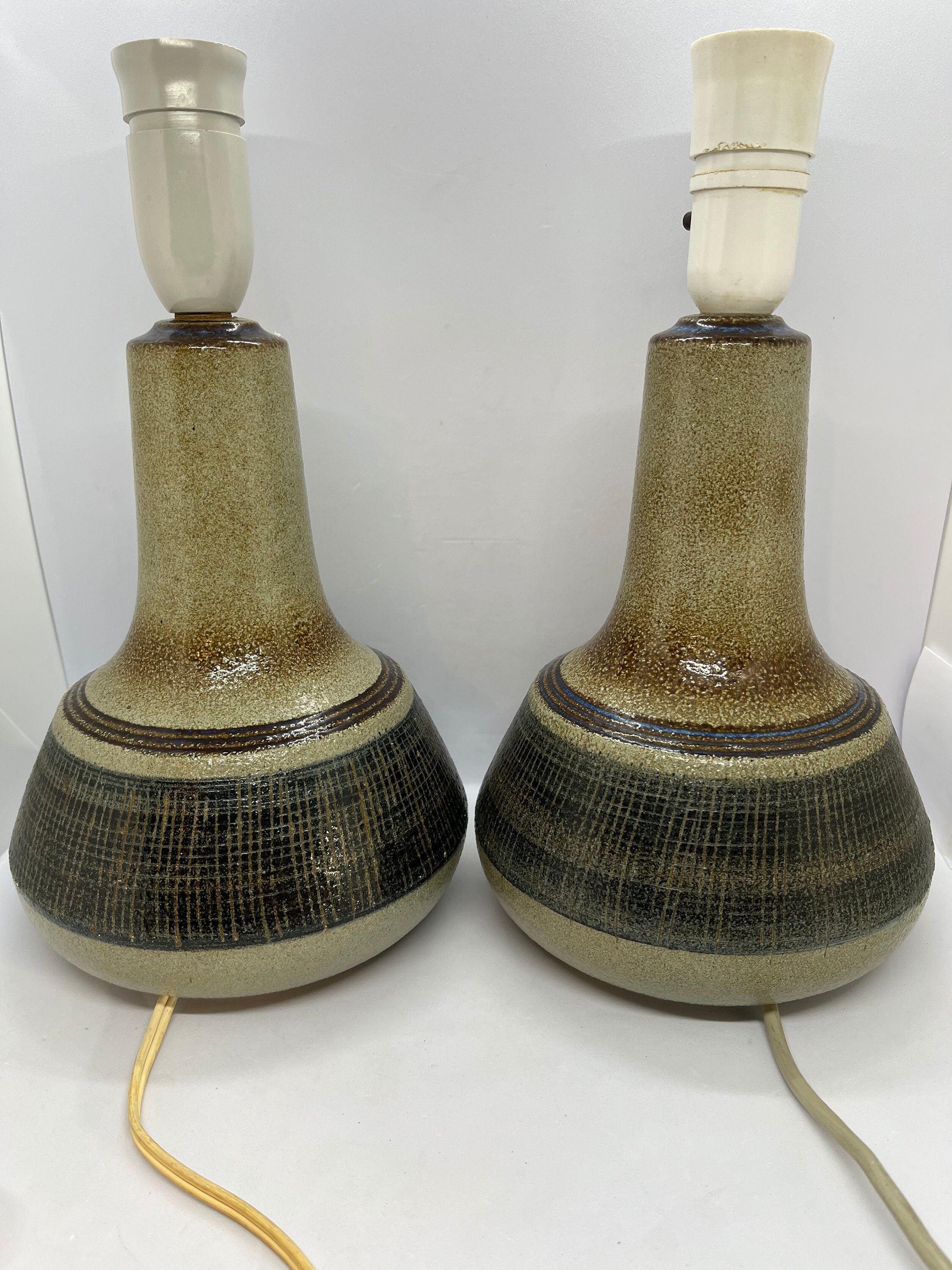 Soholm Table Lamps, Set of Two Extremely Rare Ceramic Table Lamps, MINT Svend Aage Jensen ...