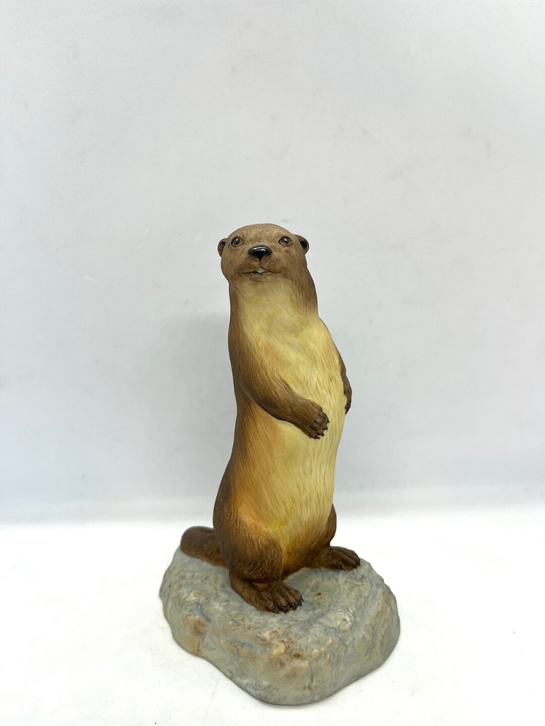 Aynsley China Otter Figurine, Vintage Handpainted Fine Porcelain Otter ...