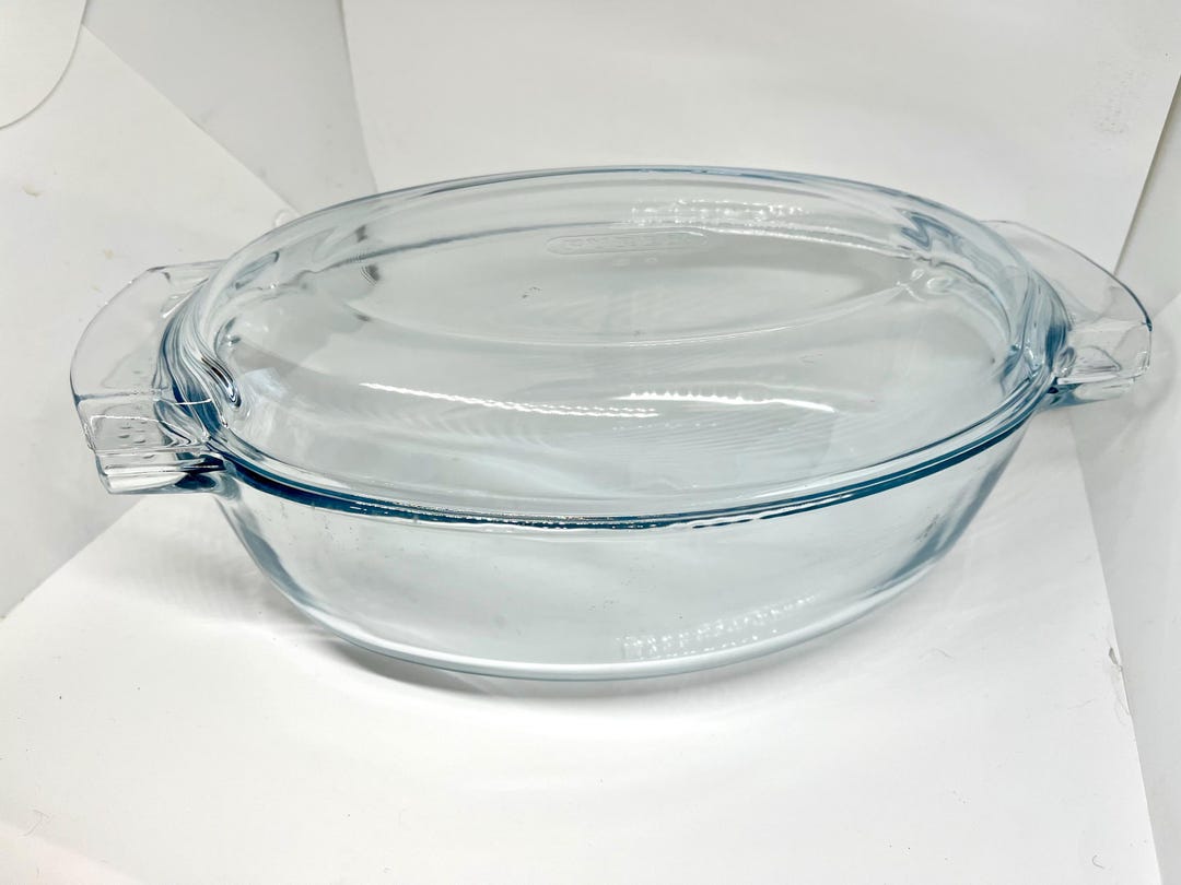 Pyrex Ovenware Glass Dish, XL Oven Dish With Lid /dutch Oven / Loaf Pan ...