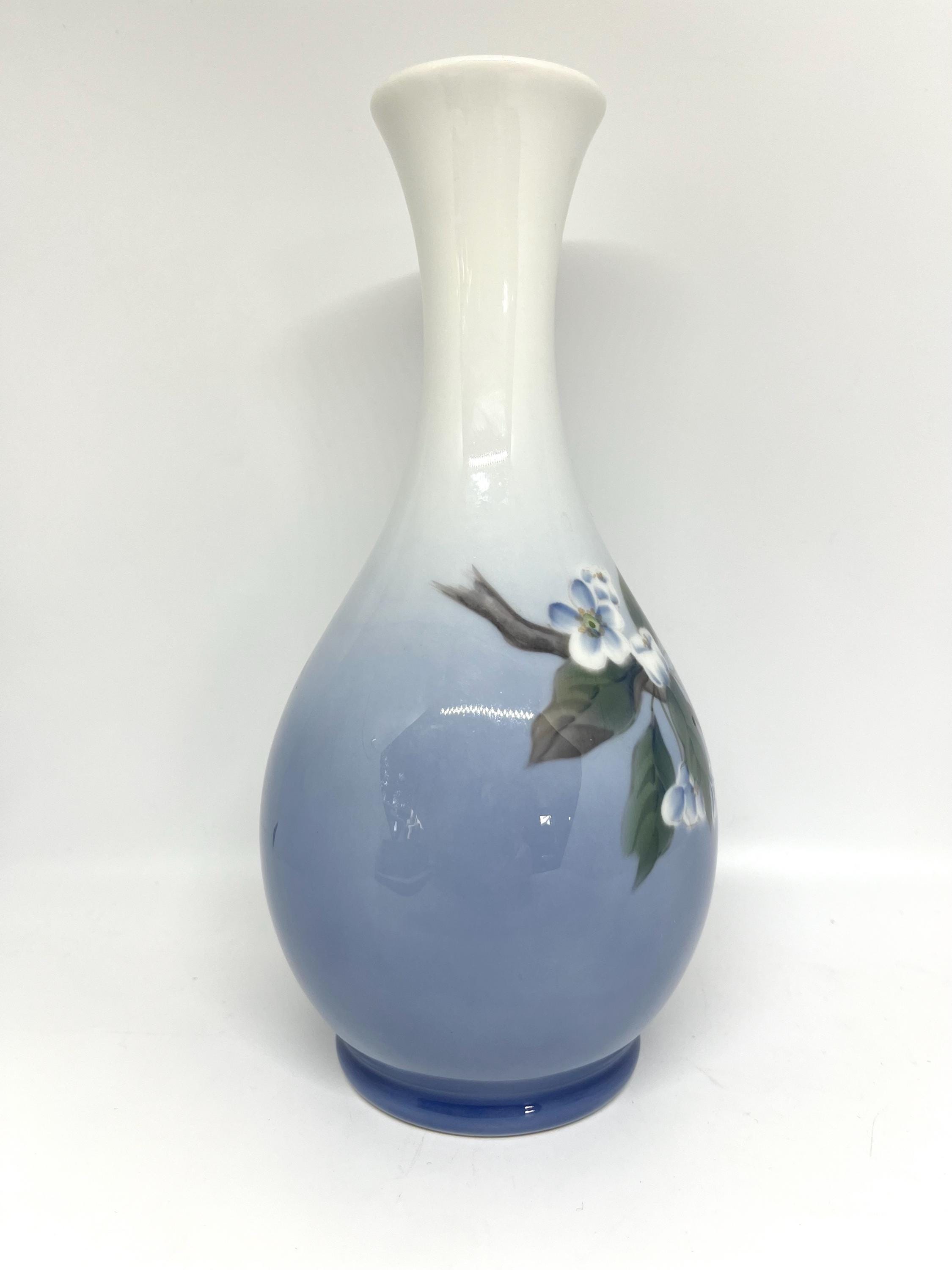 Royal Copenhagen Vase, Vintage Hand Painted Vase With Beautiful Flowers ...