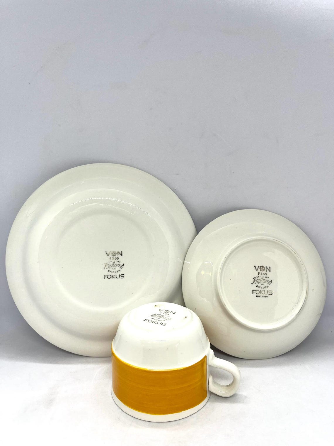 Rorstrand Fokus Coffee Cups, Hand Painted Coffee Cup Trio Sets ...