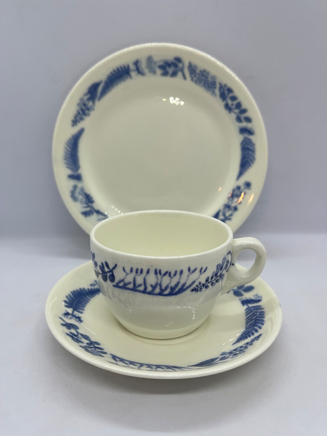Stig Lindberg Medicinalväxter Blue, Coffee Cup Trio Sets, Gustavsberg ...