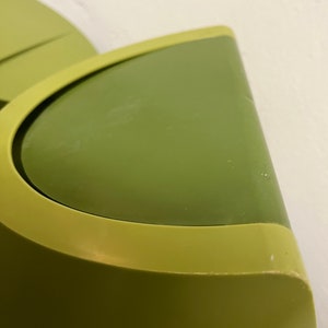 Vintage Bin, Set of Two Different Green Plastic Waste Bins, From the ...