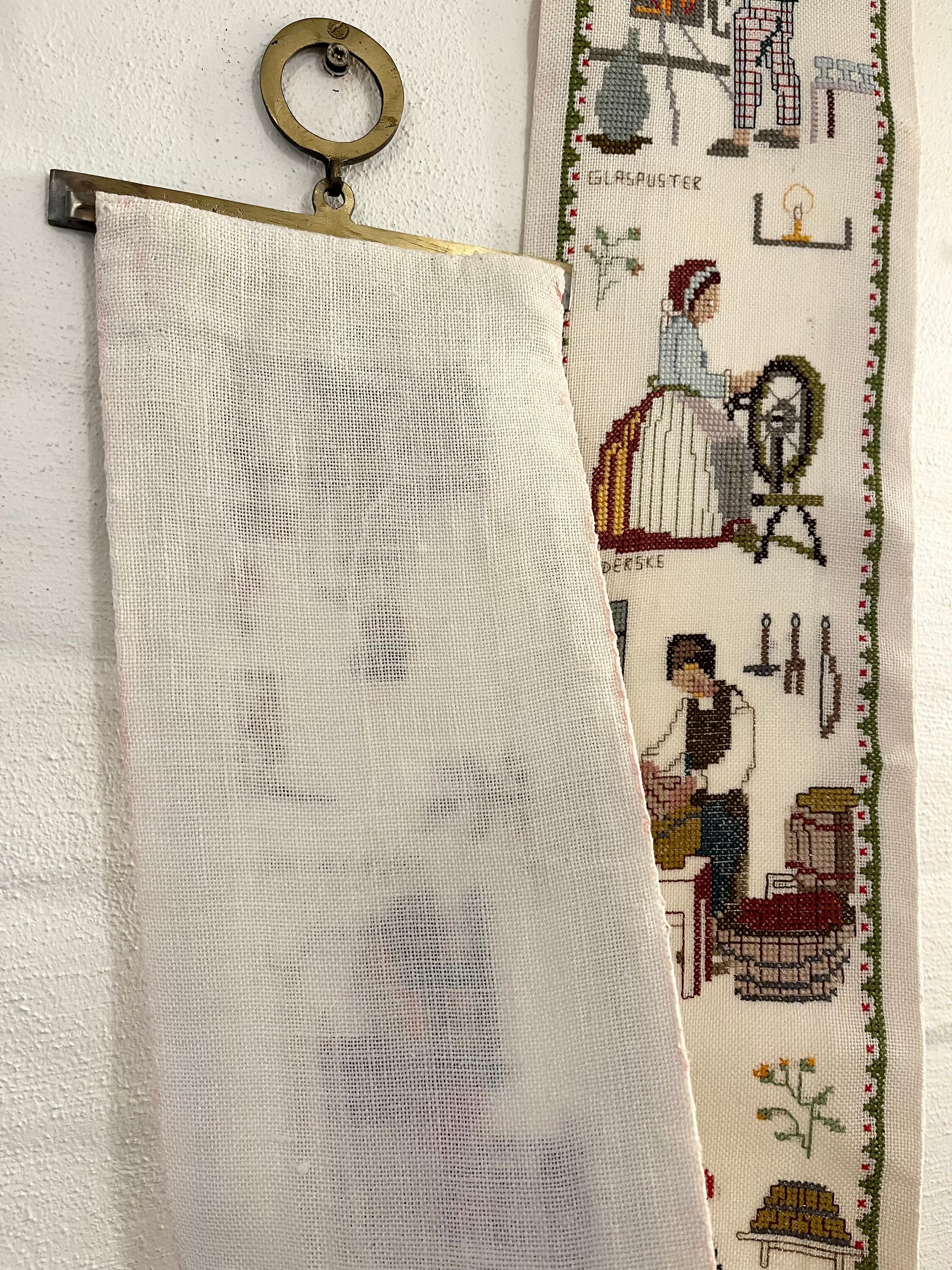 Danish Cross Stitch Tapestry, Handmade With Old Handcrafts, Danish ...