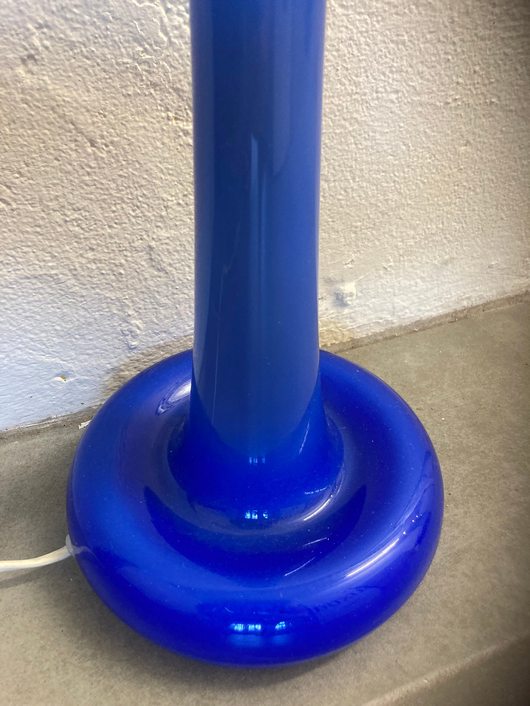 Royal Copenhagen Fleur, Royal Blue Large Glass Table Lamp, EXTREMELY ...