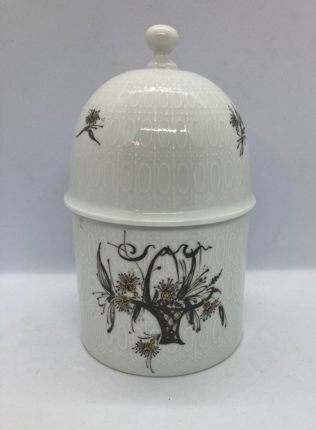 Bjorn Wiinblad Romanze Bon Bonnier, Leaf Gold Pattern Vintage Danish ...