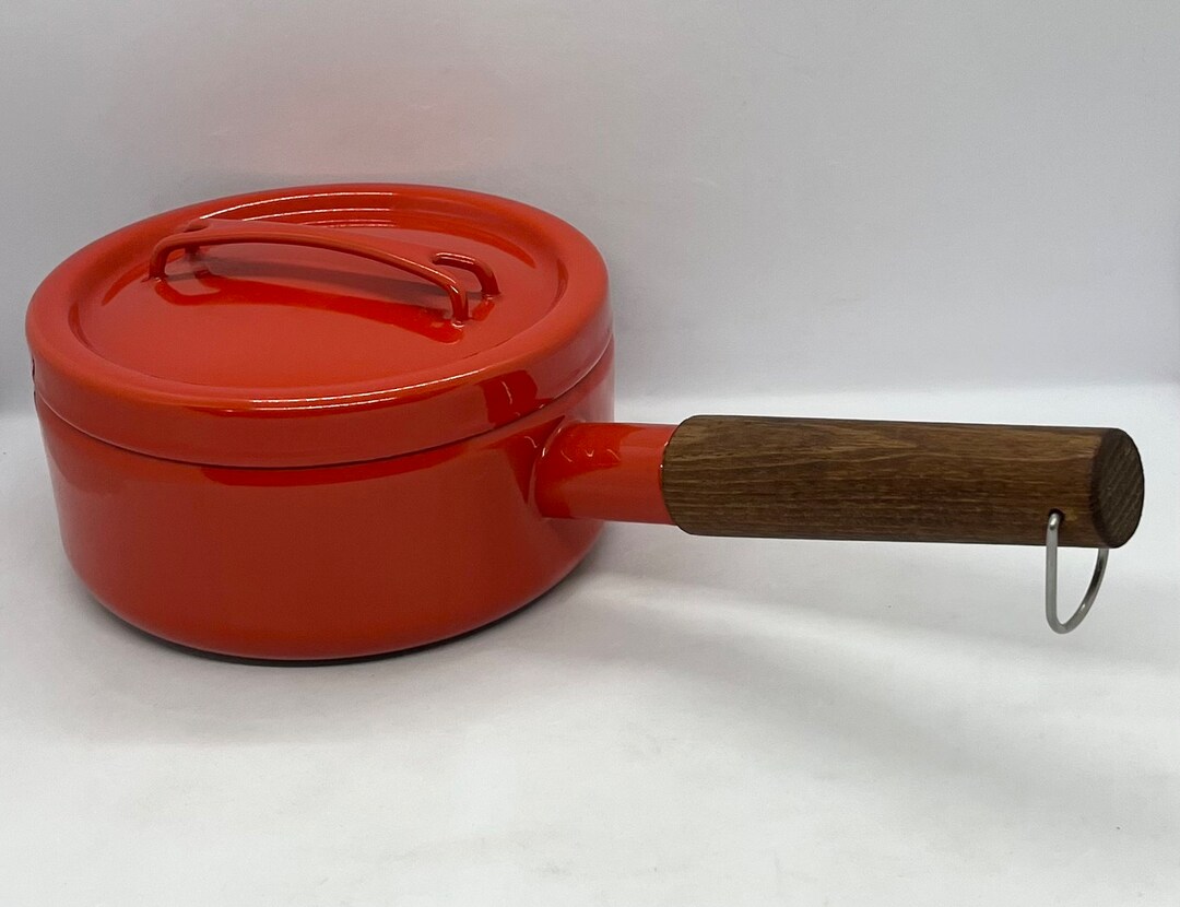 Arabia Finel Original Red Enamel Caserole, Steel With Red Enamel Pot ...