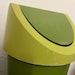 Vintage Bin, Set of Two Different Green Plastic Waste Bins, From the ...