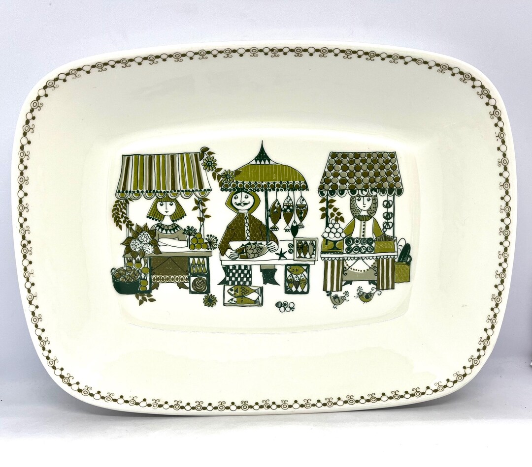 Figgjo Market Dish, Large MINT Condition Large Oval Deep Serving Dish ...