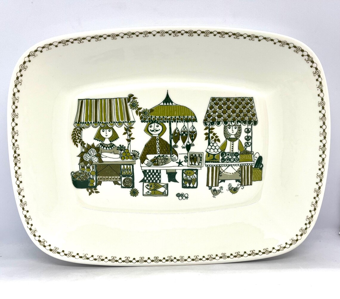 Figgjo Market Dish, Large MINT Condition Large Oval Deep Serving Dish ...