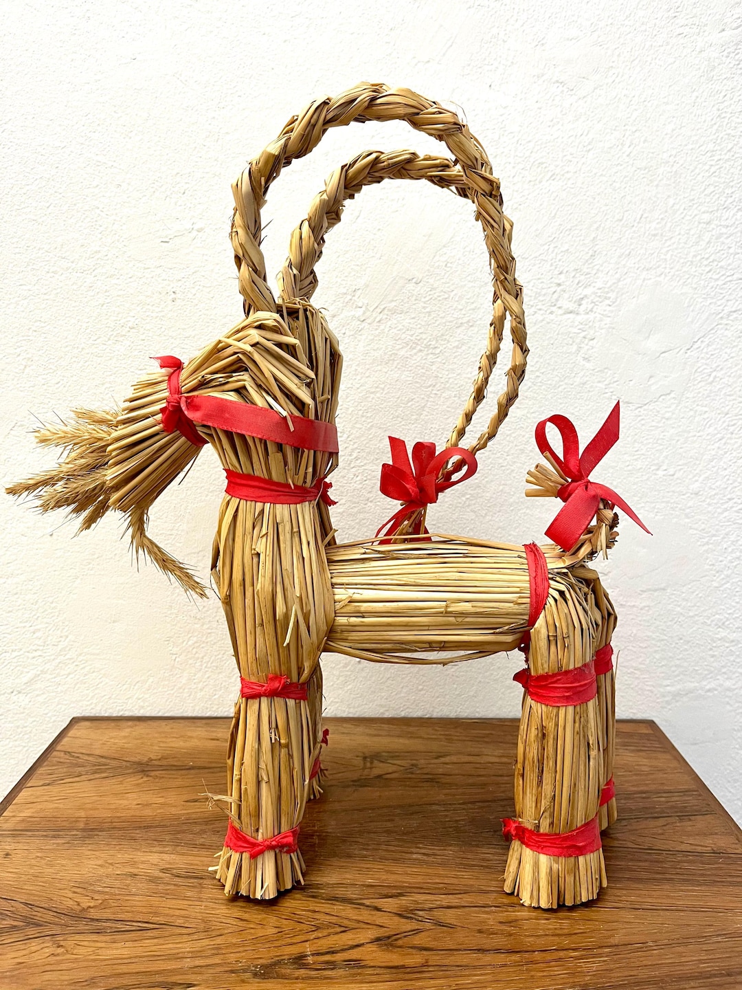 Straw Goat Vintage, Large Original Swedish Handmade Christmas Goat ...