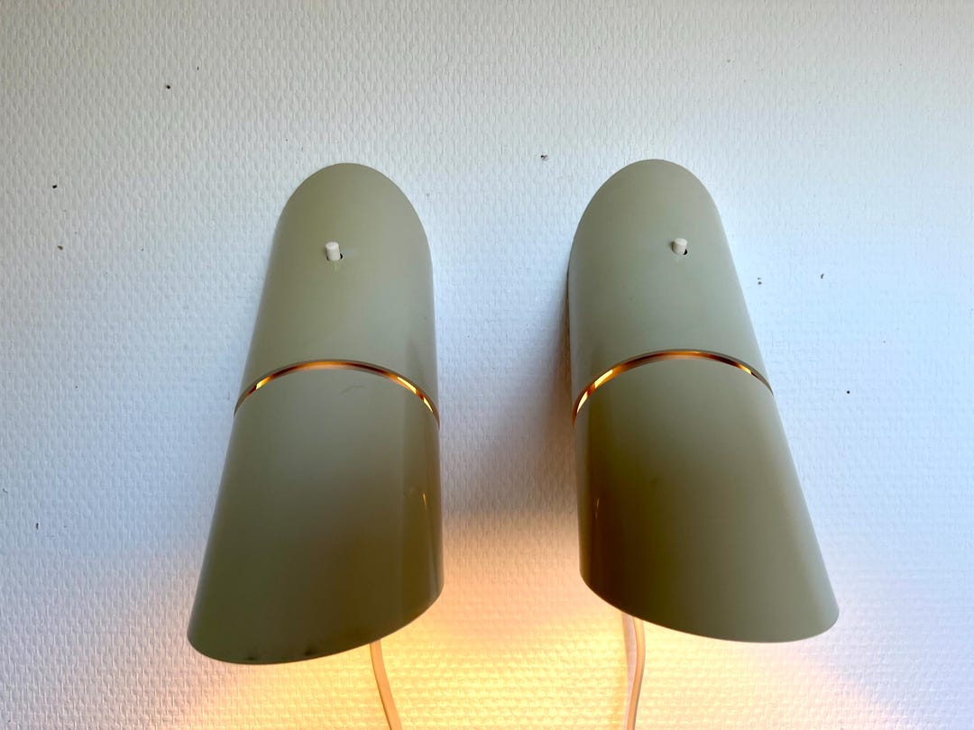 Fog and Morup Phister Sconce Set, Set of Two Grey Phister Wall or Table ...