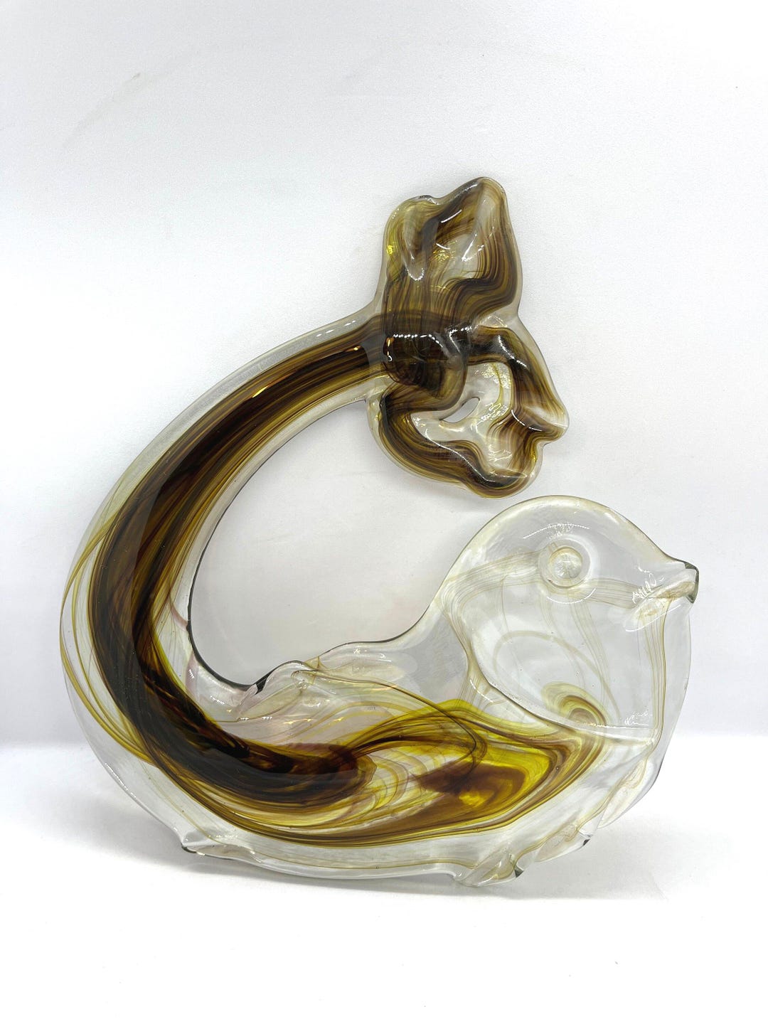 Holmegaard Art Glass, Unique Handmade Bird / Art Glass, Large Danish ...