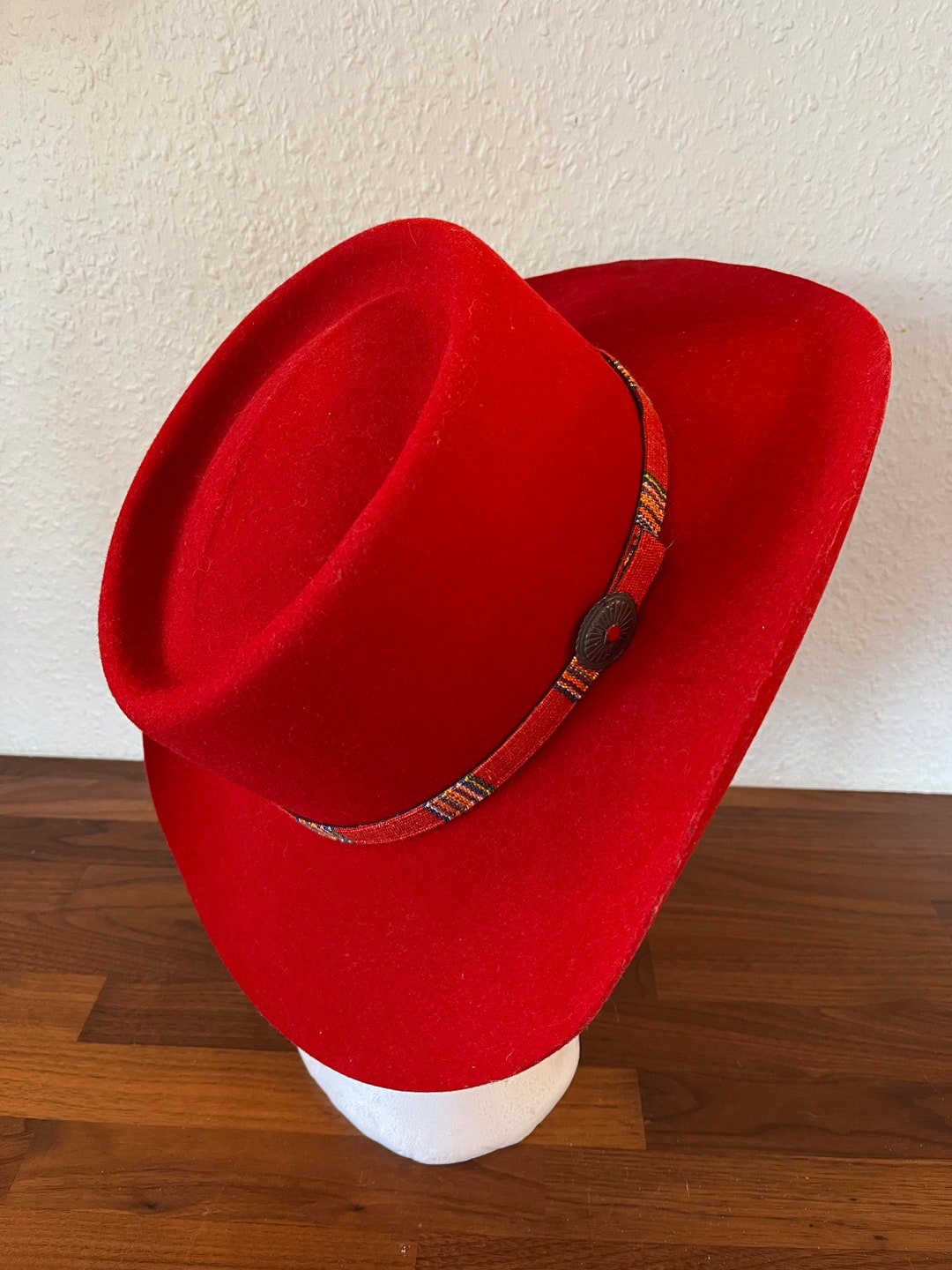 Stetson Pony Express Cowboy Felt Hat RED, Woman's Hat EXTREMELY RARE ...