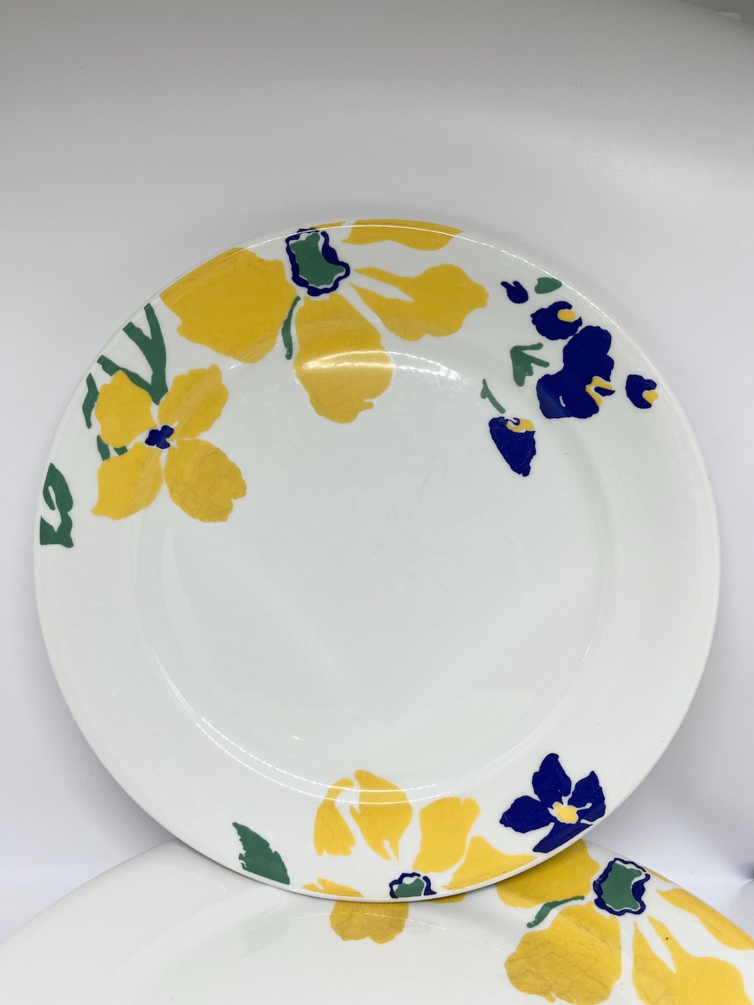 Figgjo Plates, Set of 7 VERY RARE Figgjo Floral Design LARGE Diner ...