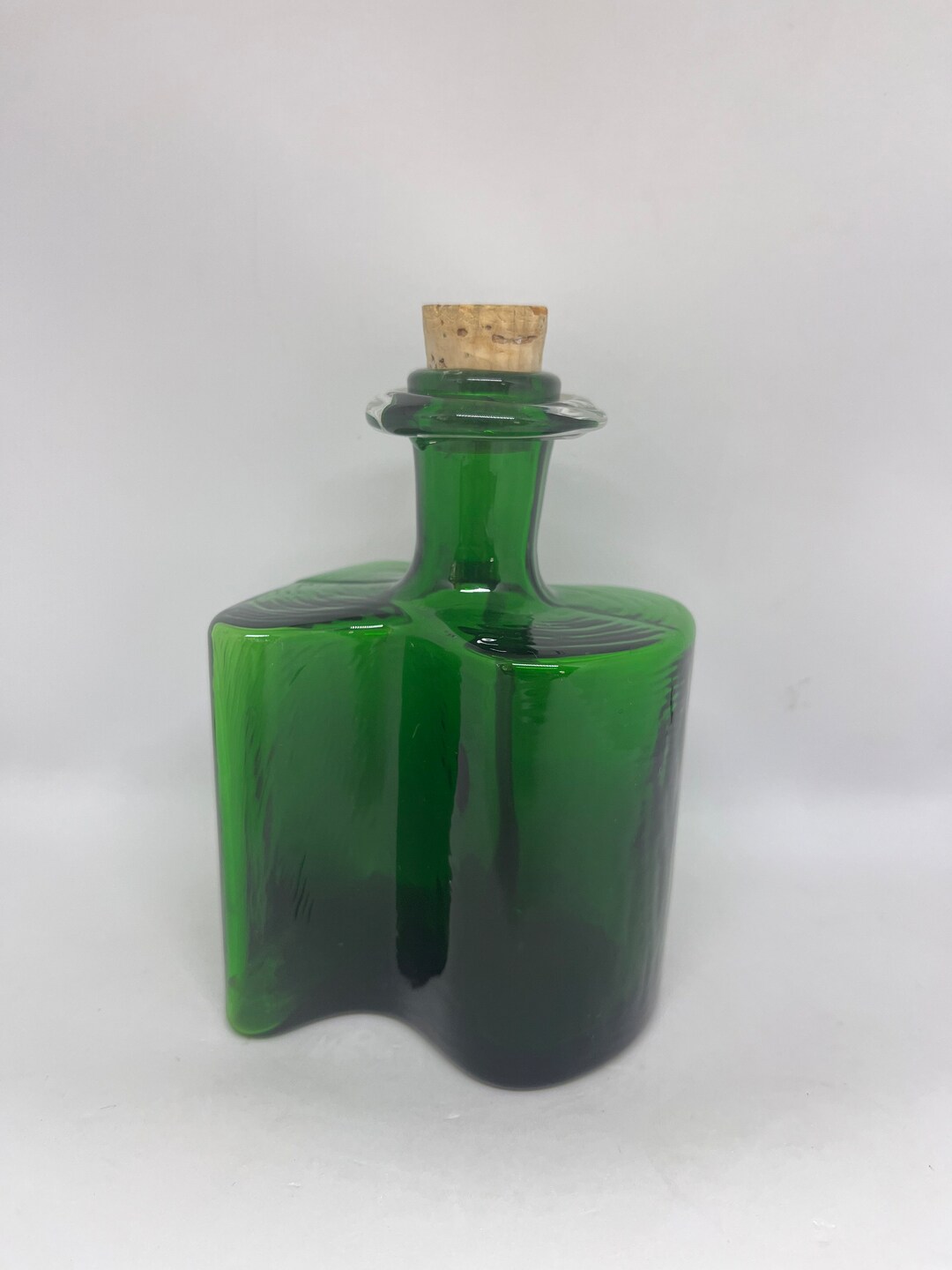 Holmegaard Green Glass Bottle the Swig Jug Aka hivert, Collectible Hjördis Olsson and Charlotte ...