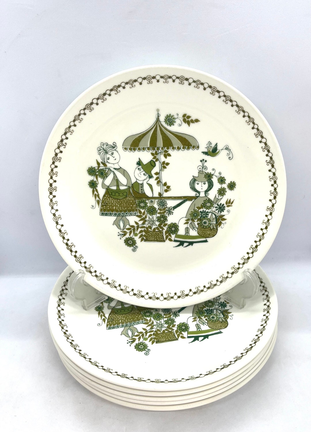 Figgjo Flint Market Lunch Plates, MINT Set of 6 Lunch /breakfast ...