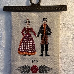 Danish Needlepoint Tapestry With Danish Regional Folk Costumes ...