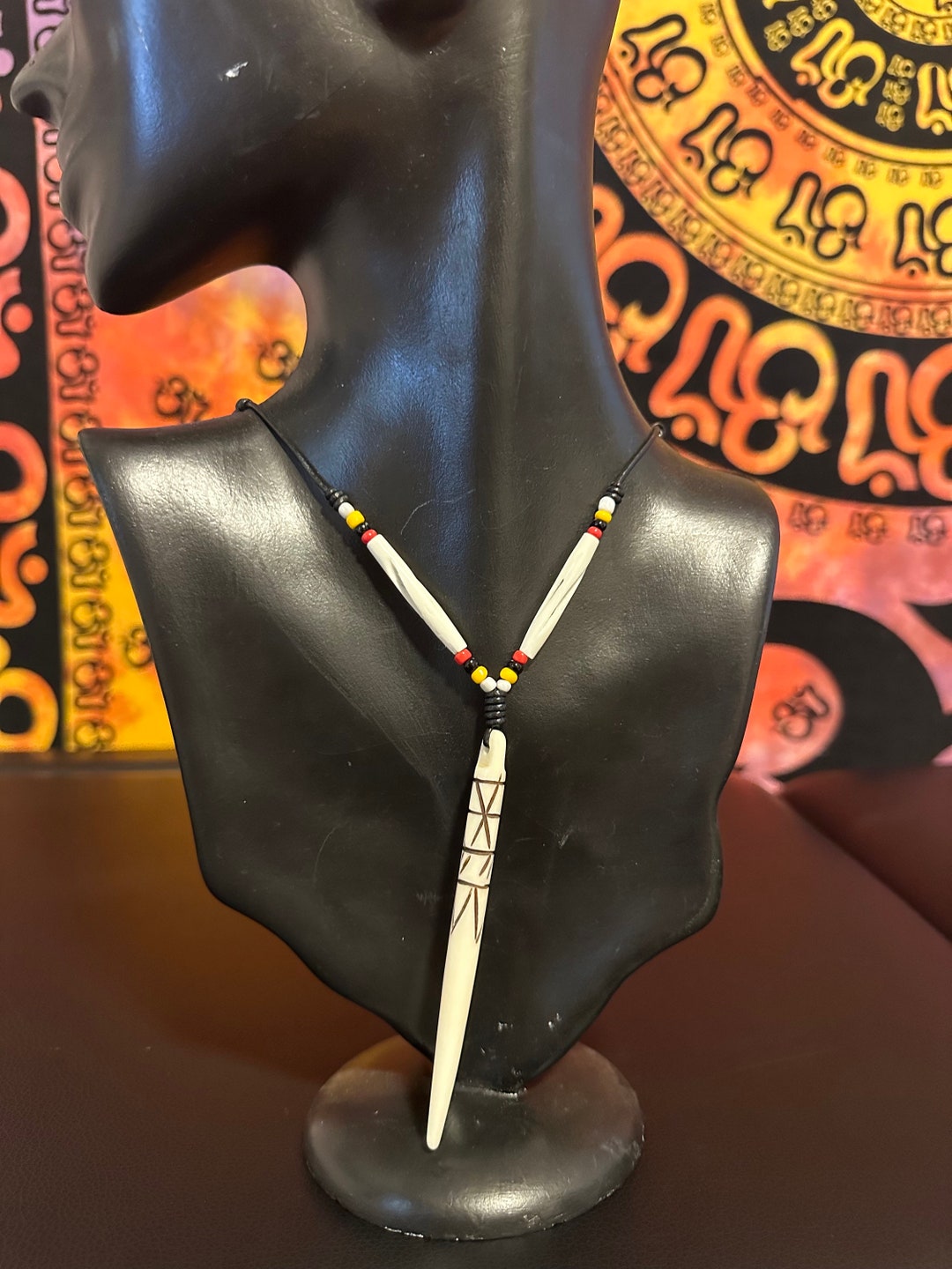 Extra Long Carved Bone Spike Pendant/ Necklace - Etsy