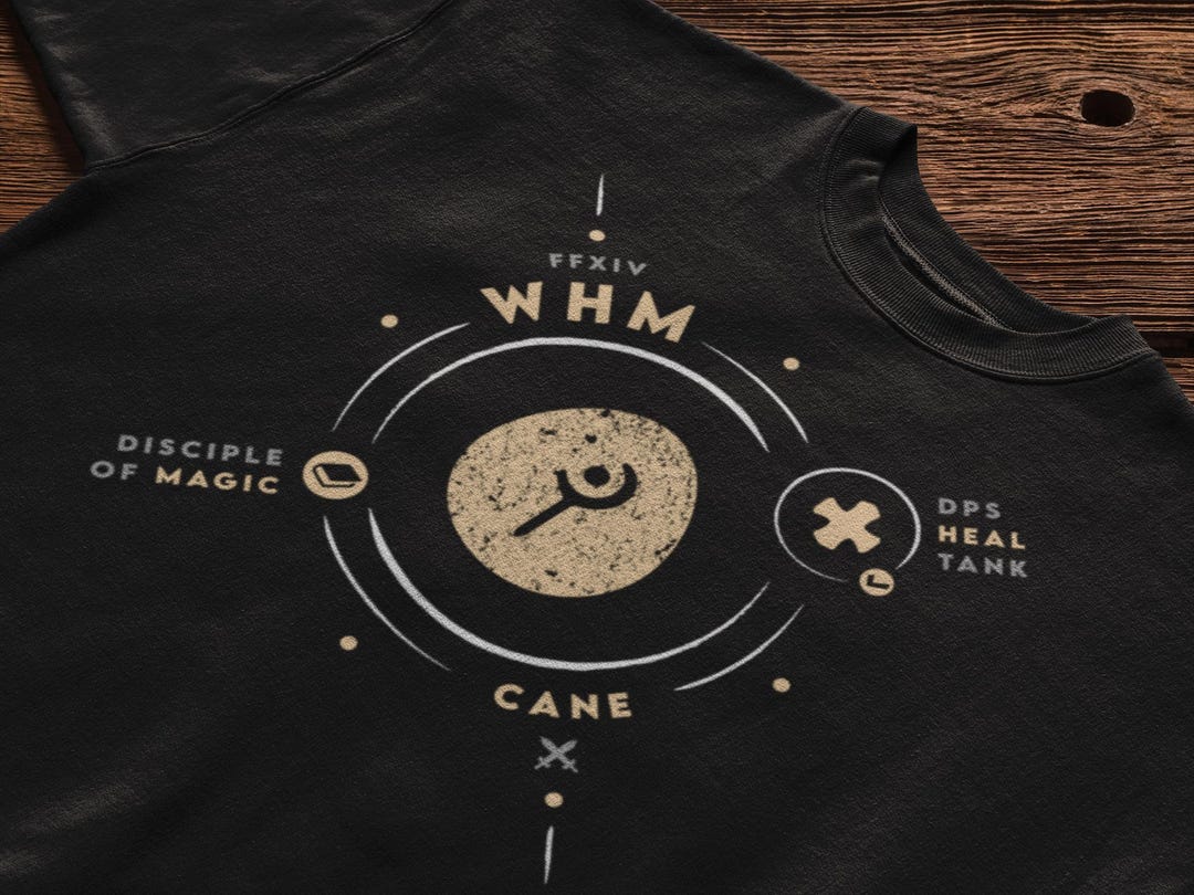 T Shirt for FFXIV Player Job Stone Gift for FF14 WHM Soul Crystal Final ...