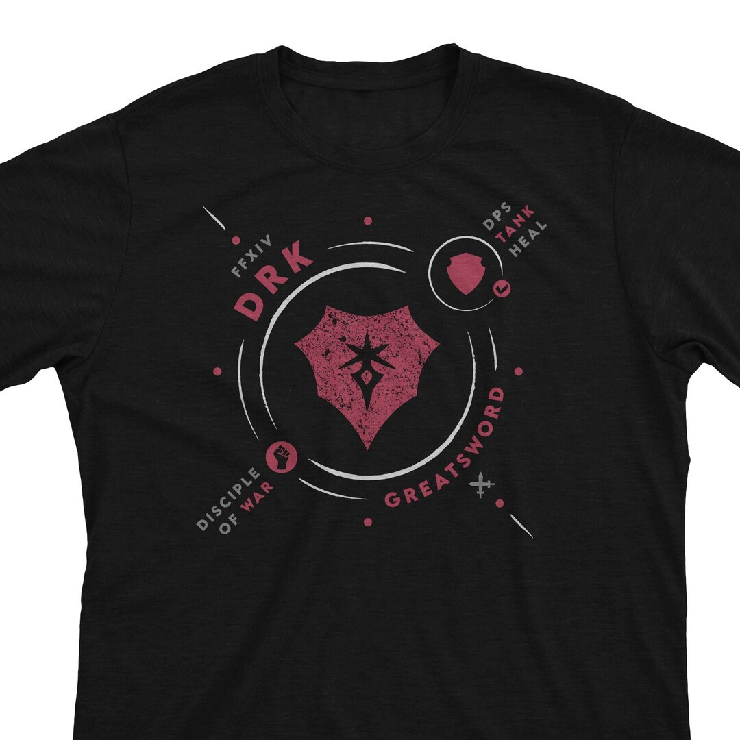 DRK Life FFXIV Inspired Tank Job FF14 MMO Gamer Gift Unisex T-shirt or ...