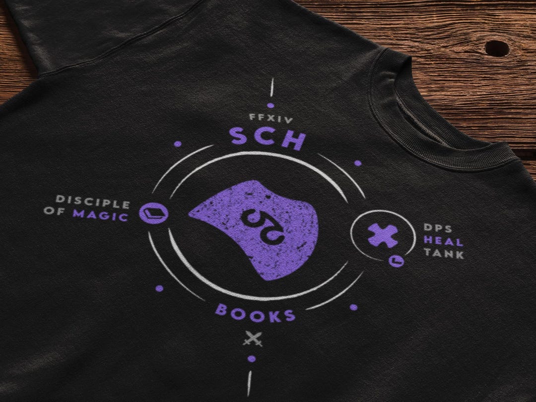 T Shirt for FFXIV Player Job Stone Gift for FF14 SCH Soul Crystal Final ...