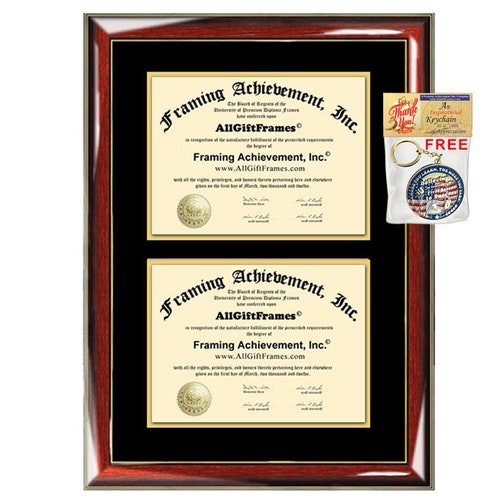 Double Diploma Frame Dual Certificate Frames Two Document | Etsy