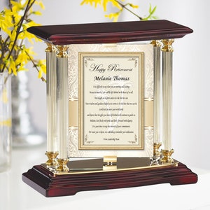 Employee Retirement Plaque Custom Message Gift Award Retiree Employee ...