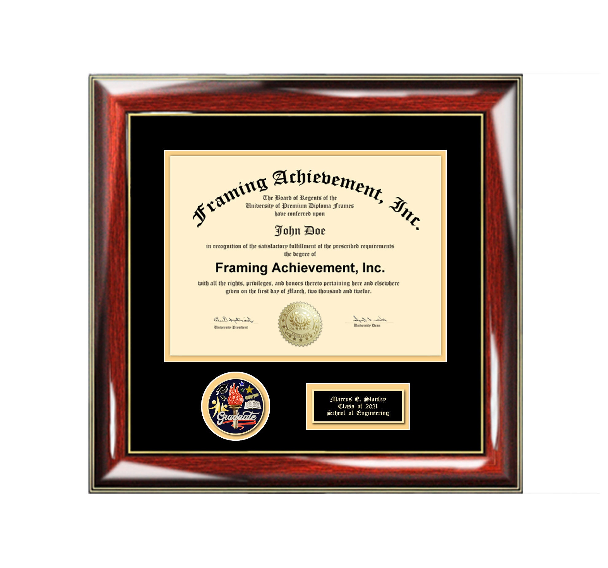 Graduate Degree Frames High School Graduation Medals School University ...
