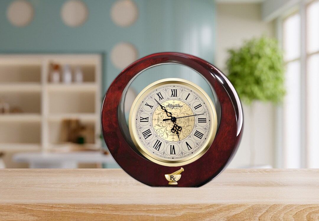 Congratulation Pharmacist Gift Idea Him Her Logo Pharmd Clock Gold ...