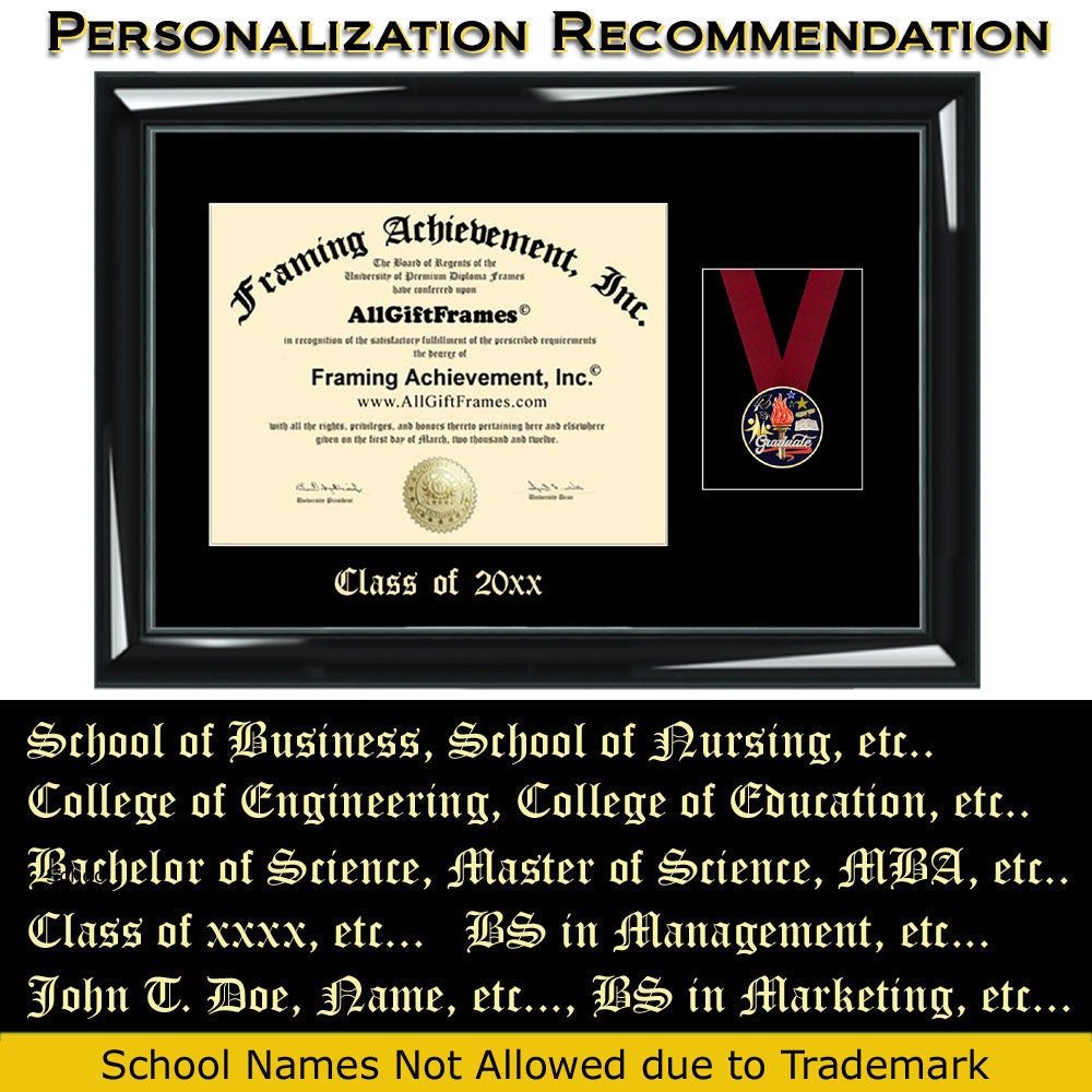 Emboss Certificate Frame Medal Box School Graduate Medallion | Etsy