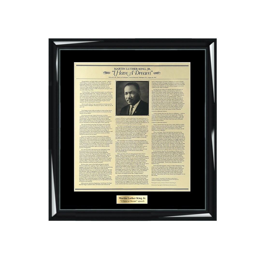 Premium Martin Luther King Picture Frame I Have a Dream Speech Print ...
