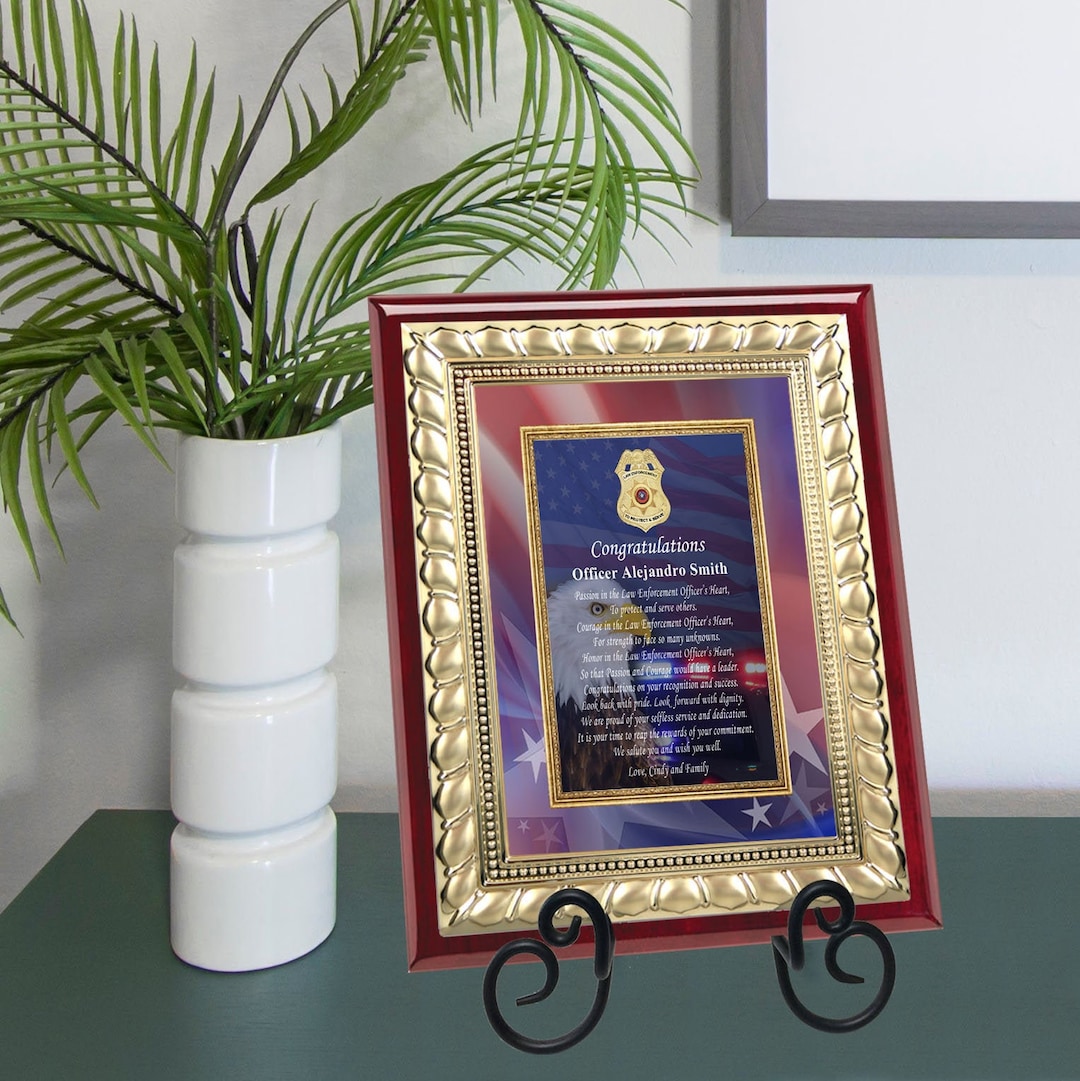 Police Officer Sheriff Deputy Retirement Service Award Present Gift ...