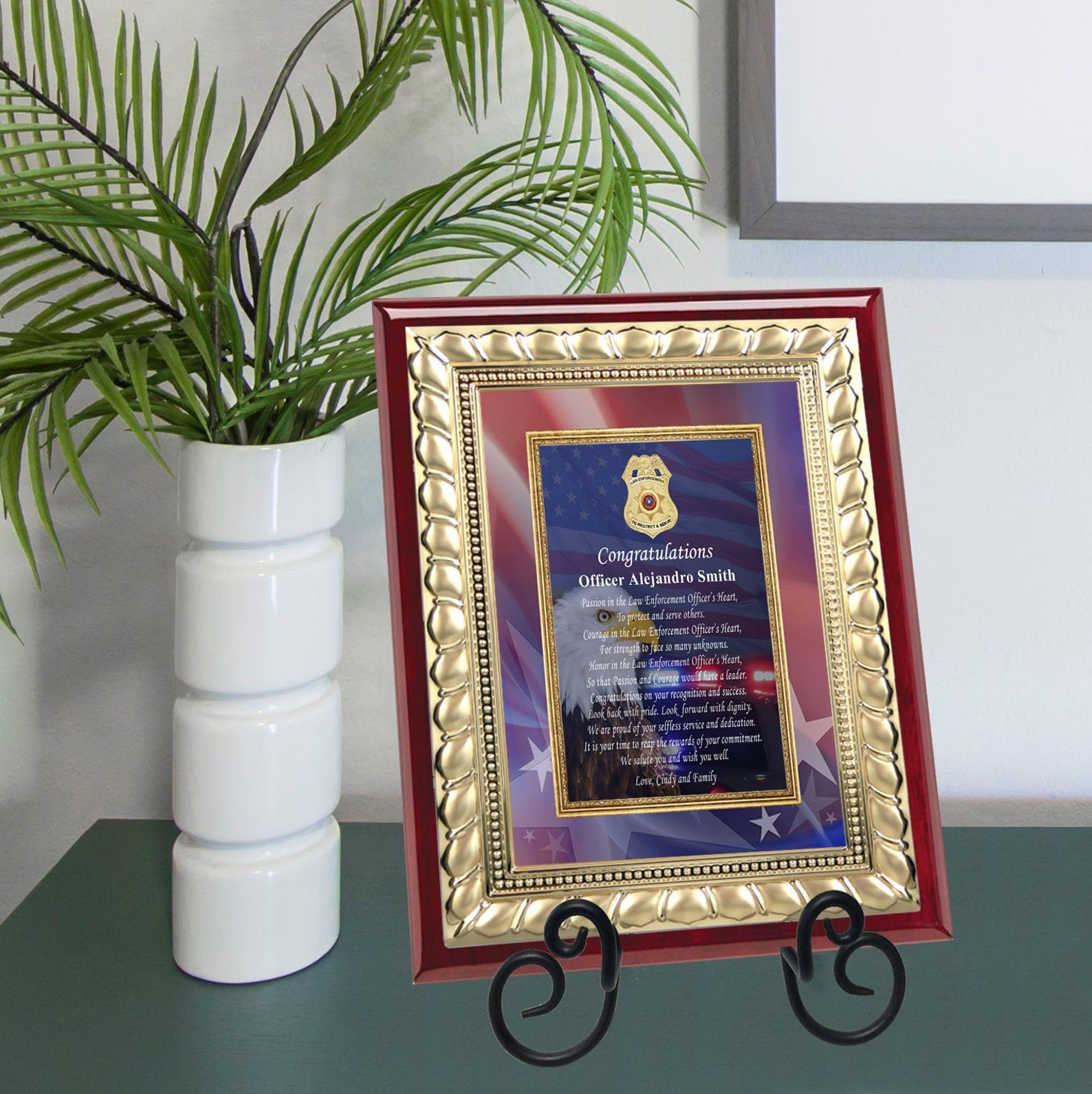 Police Officer Sheriff Deputy Retirement Service Award Present - Etsy