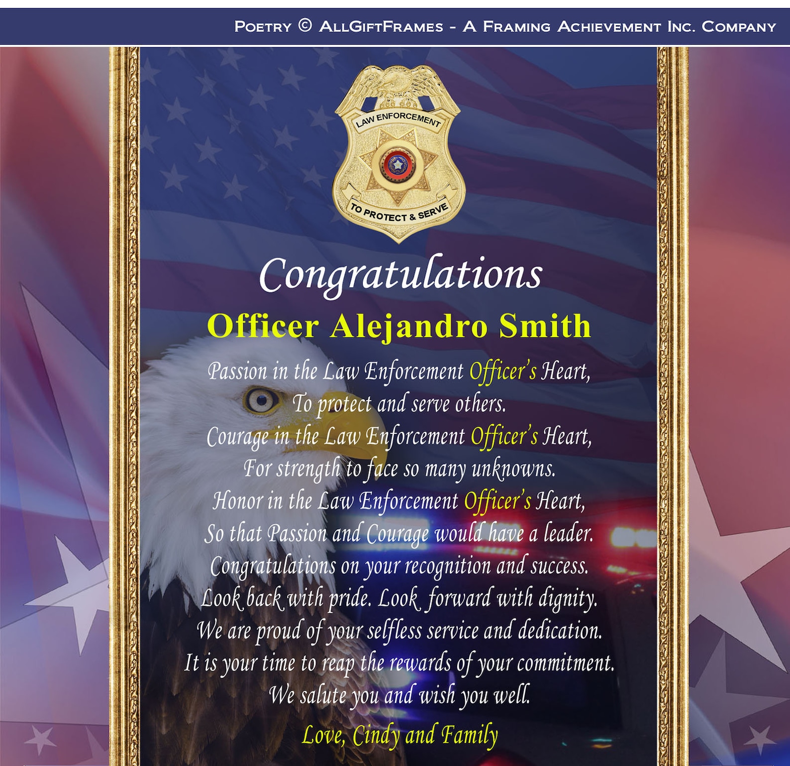 Police Officer Sheriff Deputy Retirement Present Gift Silver | Etsy