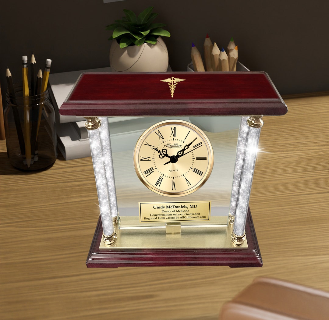 Doctor of Medicine Gift Retirement Years of Service Clock Engraved ...