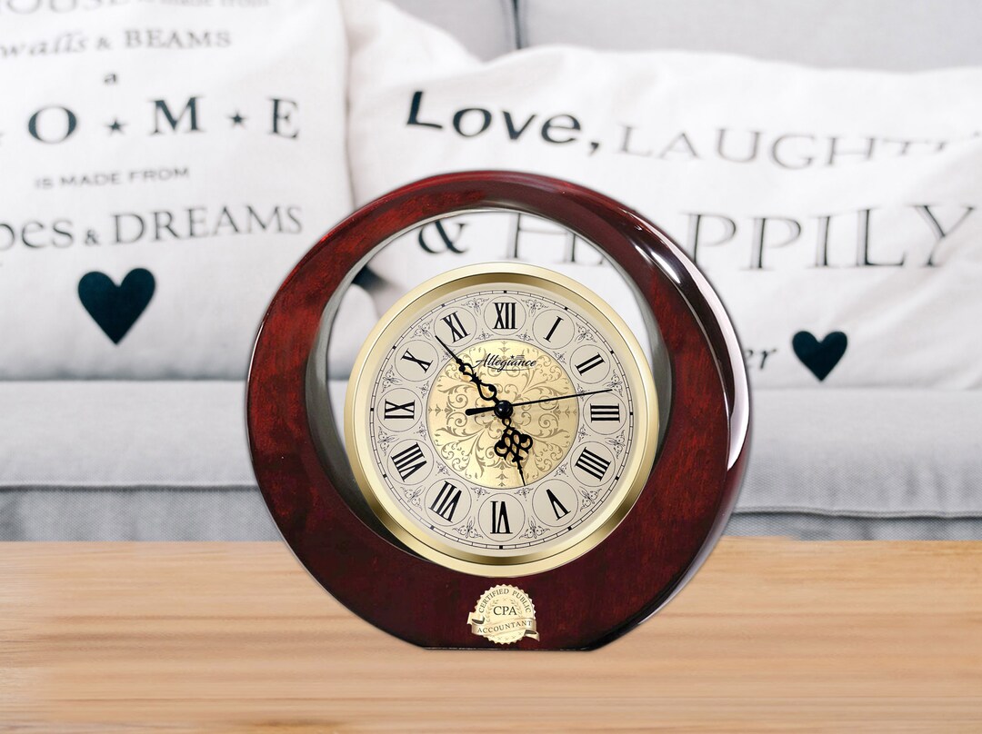Congratulation Certified Public Accountant Gift CPA Logo Desk Clock ...
